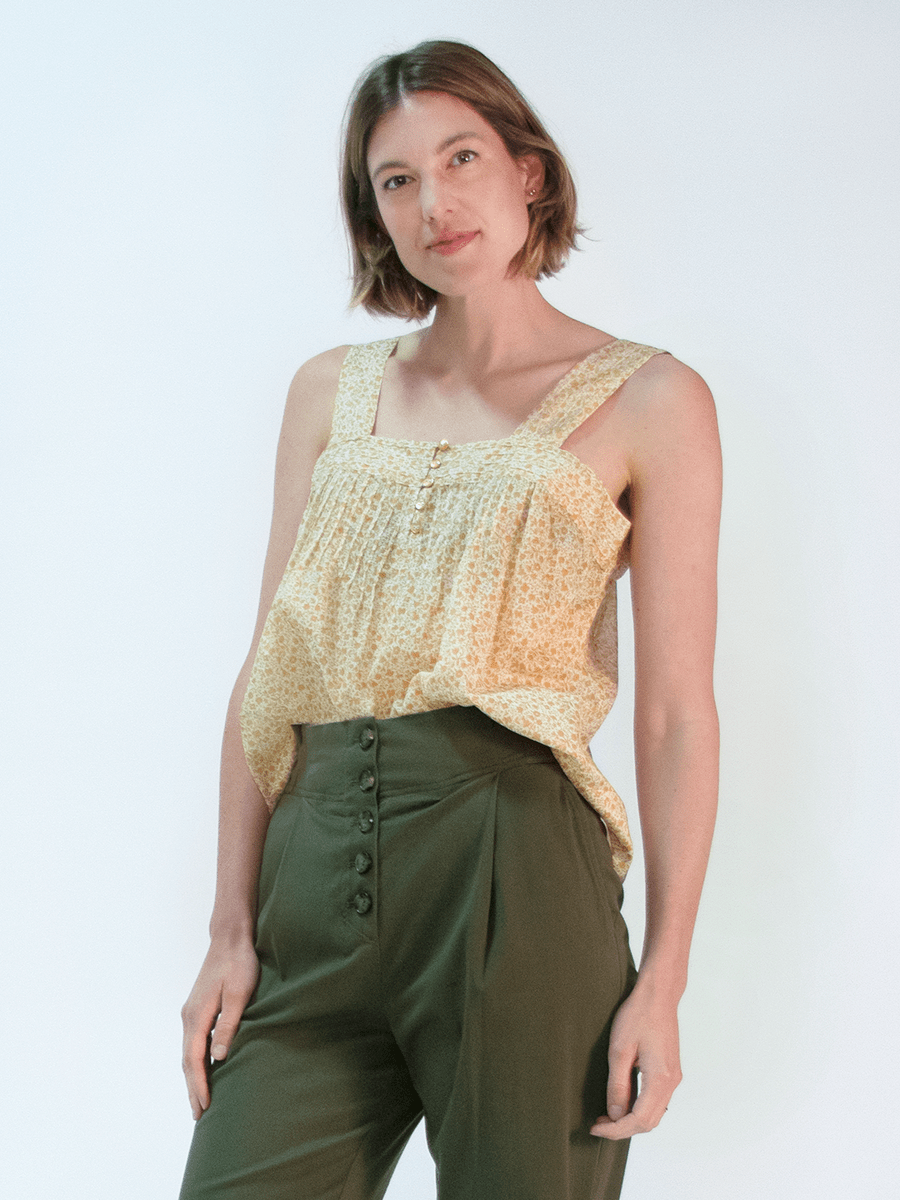Pin Tuck Cami | Chamomile Floral – biography